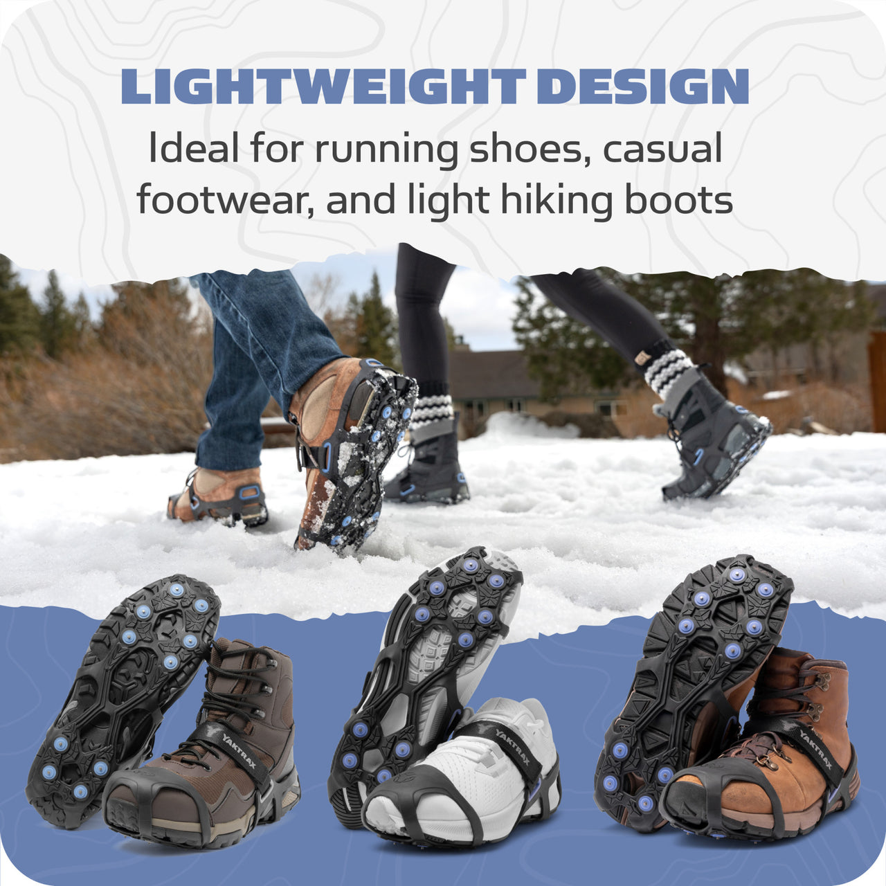 Yaktrax UltraGrip Ice Cleats for Shoes, Lightweight Winter Traction ...